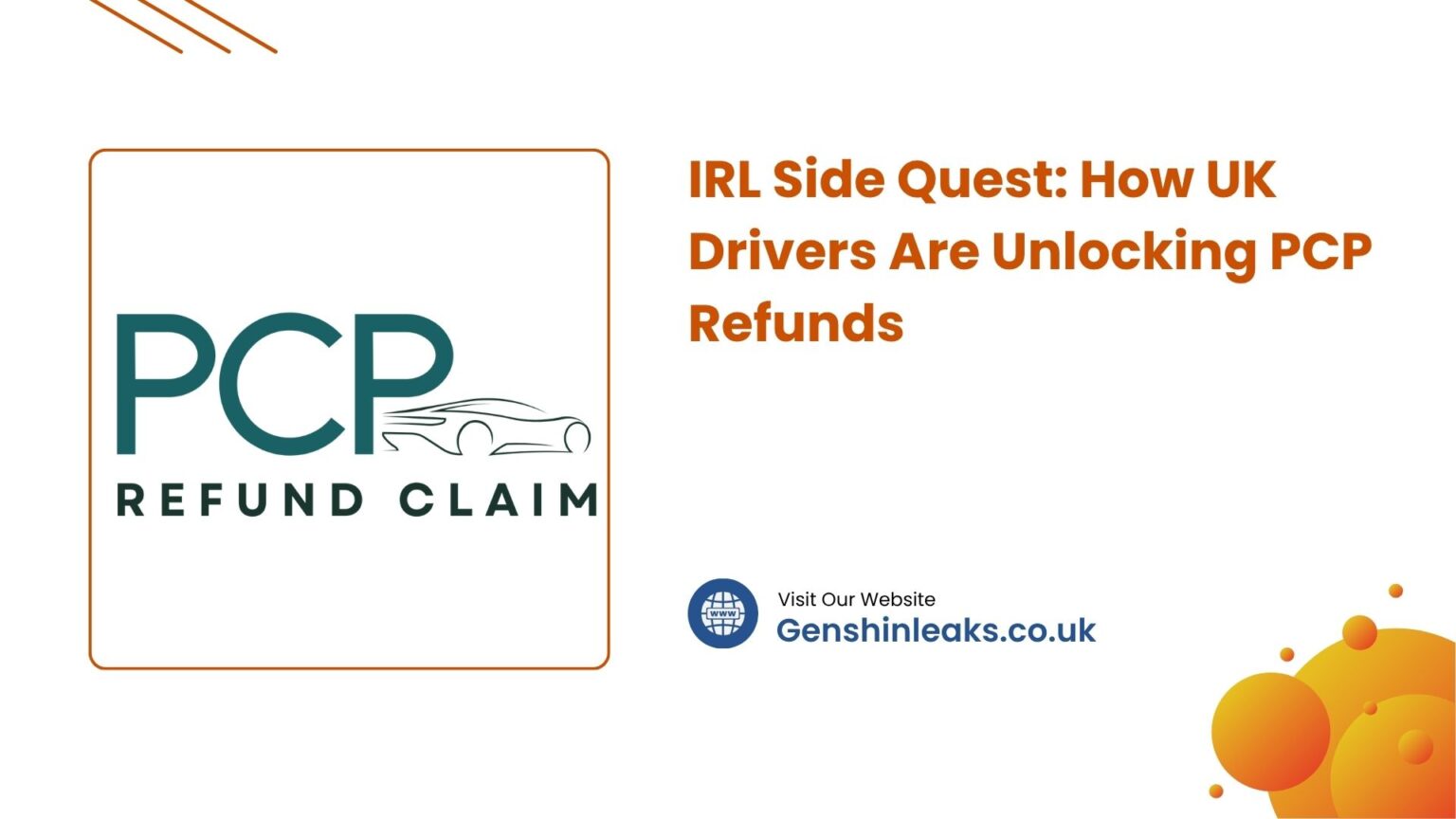 IRL Side Quest: How UK Drivers Are Unlocking PCP Refunds - Genshin ...